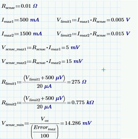 Ina300 Q1 Understanding Vsensemin Calculation In Relation To Load Current Sensing Amplifiers