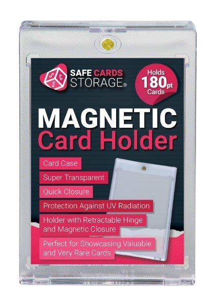 180pt One Touch Magnetic Holder Ultra Clear Safe Cards Storage Safe