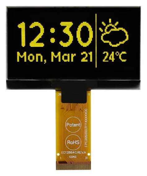 OLED GRAPHISME MODULE D Affichage X Jaune Sur Noir C I C Parallèle Spi EUR PicClick FR
