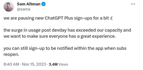 Openai Faces Surge In Demand Pauses Chatgpt Plus Sign Ups