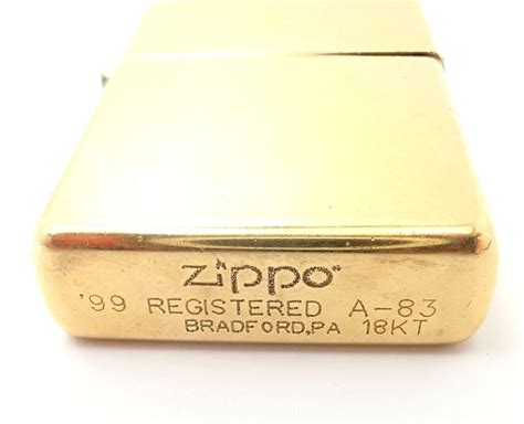 Zippo Limited Edition Solid Yellow Gold Lighter At 1stdibs Solid Gold