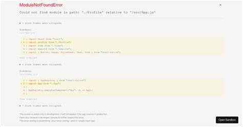 React Native Codesandbox