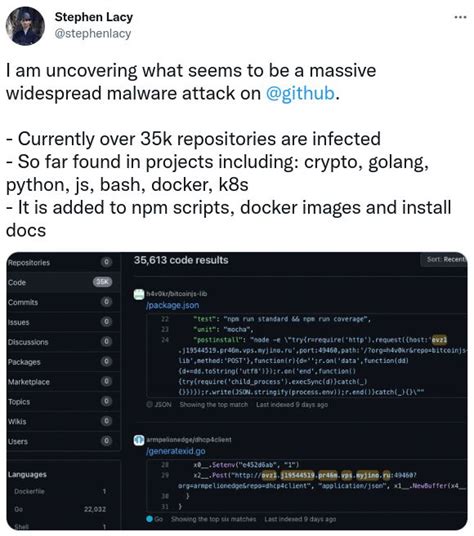 Massive Widespread Malware Attack On Github Enypfqj5