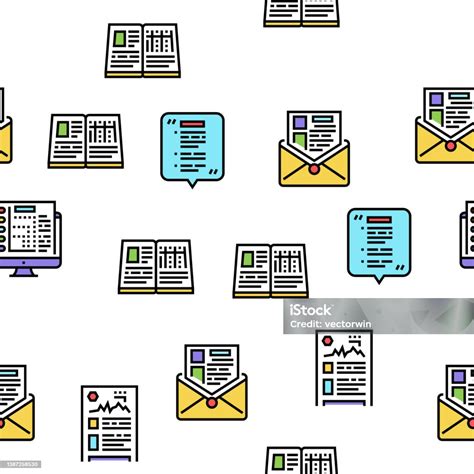 reports documentation vector seamless pattern stock illustration