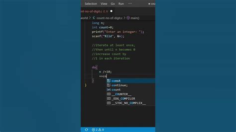 C Programming C Program To Count Number Of Digits In An Integer Youtube