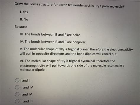 Solved Draw The Lewis Structure For Boron Trifluoride Bf
