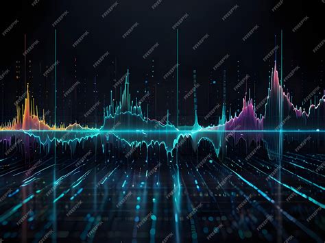 Premium Photo Data Visualization Data Network Sound Waves Effect Or