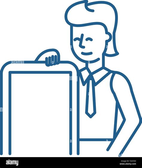 Mobile App Development Line Icon Concept Mobile App Development Flat