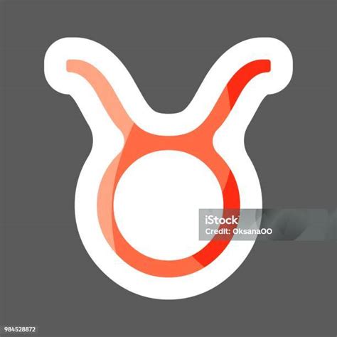황소 조디악 스티커 기호 색깔 점성 학 기호입니다 벡터 아이콘 황소 레이어 그룹화 쉽게 편집 그림에 대 한 당신의 디자인에 대 한 궁수자리에 대한 스톡 벡터 아트 및 기타