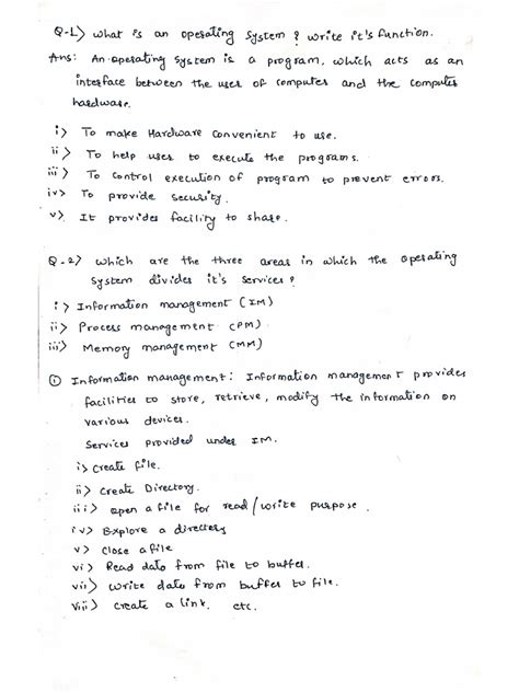 Operating System Computer Science Pdf