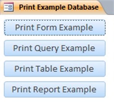 Microsoft Access Object To Printer Or PDF Database