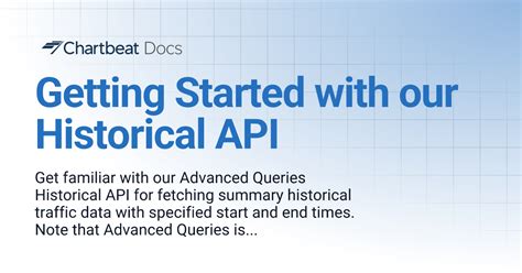 Getting Started With Our Historical Api Chartbeat Docs