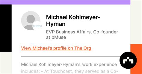 Michael Kohlmeyer Hyman Evp Business Affairs Co Founder At Bmuse