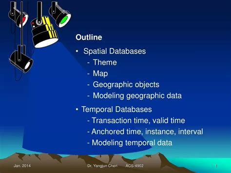 PPT Outline Spatial Databases Theme Map Geographic Objects Modeling Geographic Data PowerPoint