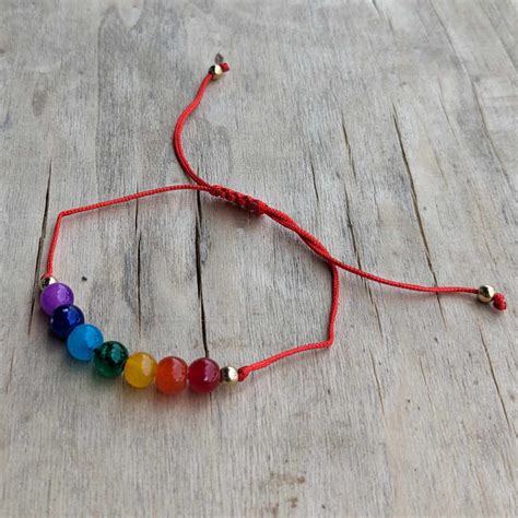 Rainbow Chakra Beads Adjustable String Bracelets Threddies