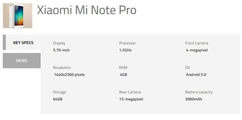 Harga Dan Spesifikasi Xiaomi Mi Note Pro Terbaru Bospedia
