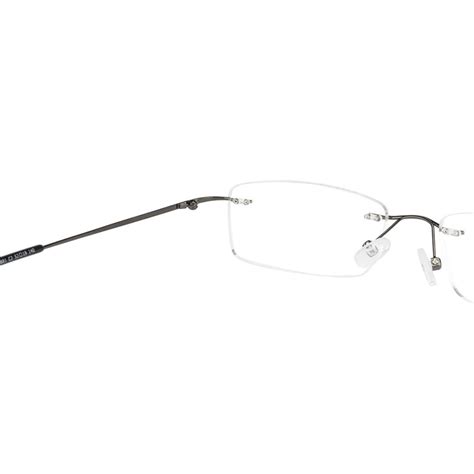 Gunmetal Rimless Computer Glasses With Anti Glare Coating Buy Computer Glasses Online