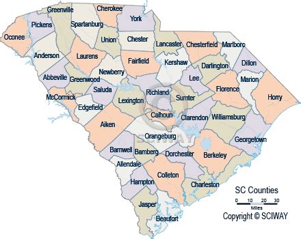 Sc County Map Printable