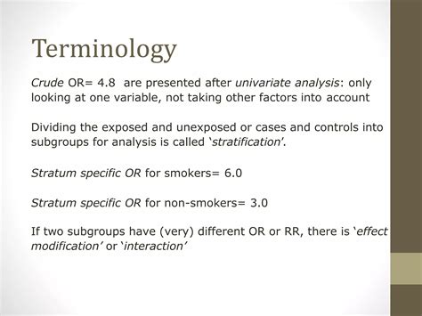 Confounder And Effect Modification Pptx