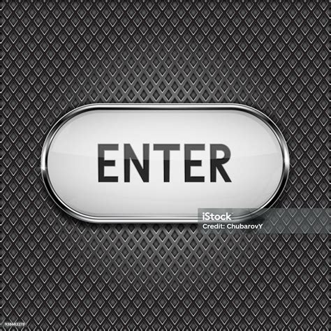 금속 천공 배경에 흰색 타원형 버튼 크롬 프레임을 입력합니다 3차원 형태에 대한 스톡 벡터 아트 및 기타 이미지 3차원 형태 구멍 뚫기 그래픽 사용자 인터페이스