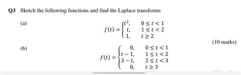 Solved Q Sketch The Following Functions And Find The Chegg