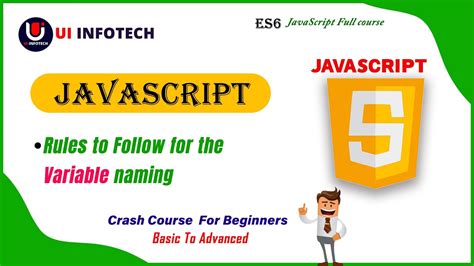 Rules To Follow For Variable Naming Standards In Javascript