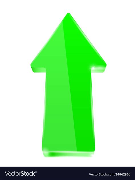 Green Shiny Arrow Royalty Free Vector Image VectorStock