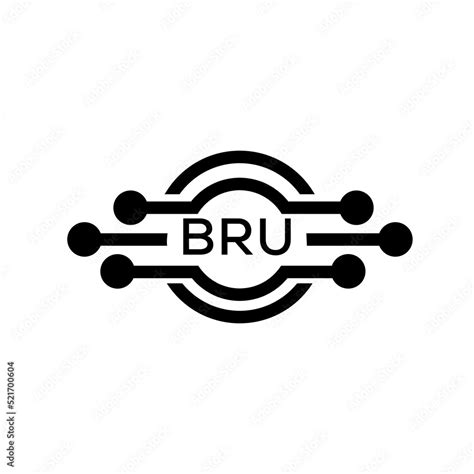 Bru Letter Logo Bru Best White Background Vector Image Bru Monogram Logo Design For