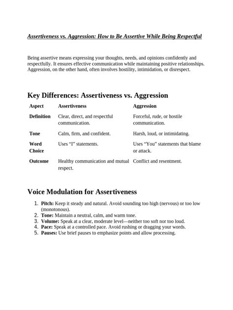 Assertiveness Vs Pdf Communication Human Communication