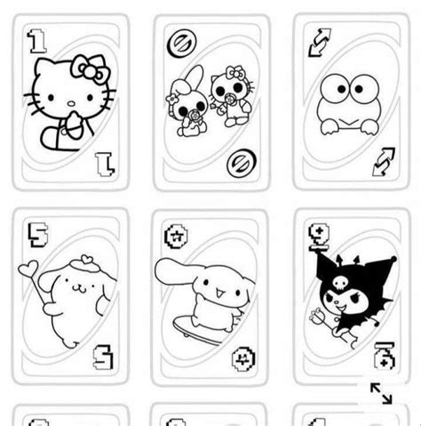 Coloring Pages Hello Kitty Uno Cards 39 Pcs Download Or Print For Free 10129