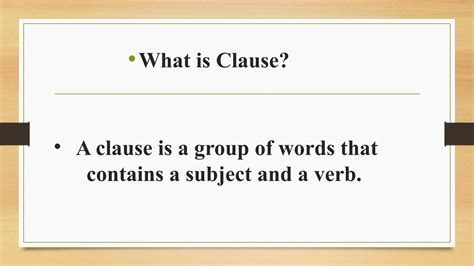 Overview Of Clauses In English Language To Review Pptx Law