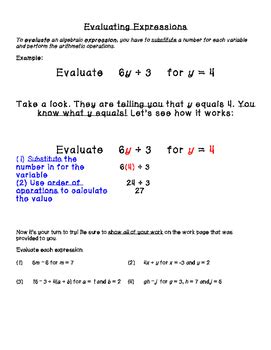 Integer Order Of Operations And Expressions Review TPT