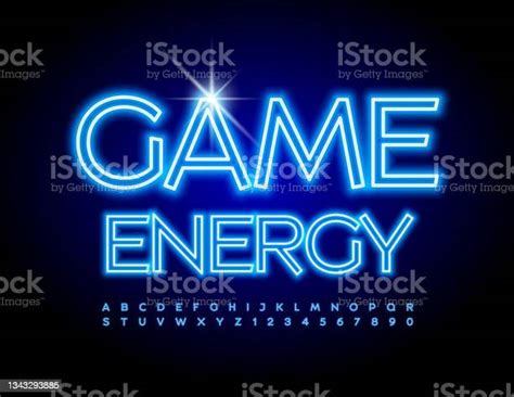 벡터 전기 템플릿 게임 에너지 네온 알파벳 문자 및 숫자 세트 광학 작용에 대한 스톡 벡터 아트 및 기타 이미지 광학 작용 그래픽 프린트 네온 Istock