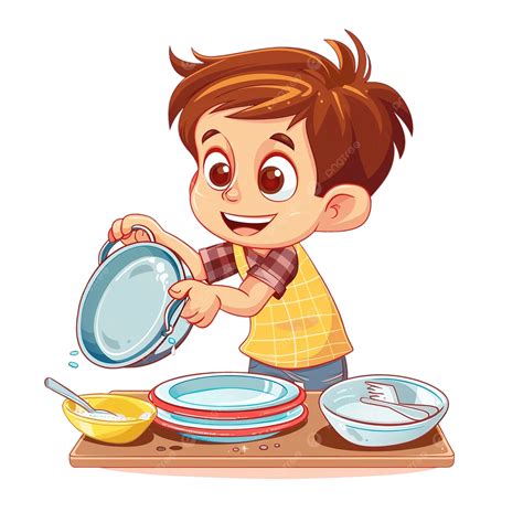 Wash Dishes Clipart