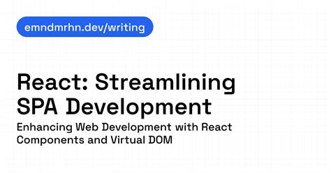 react empowering ui development with components and virtual dom — emin demirhan