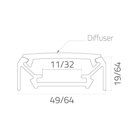 LED PROFILE FOR CLIPPING WITH DIFFUSER UN Euro Group Online Store