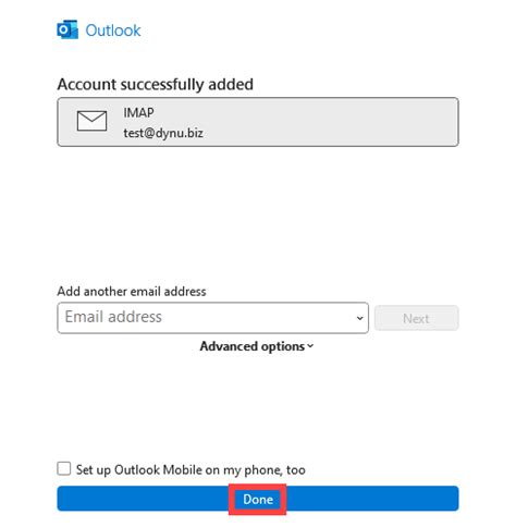 Outlook Email Client Configuration