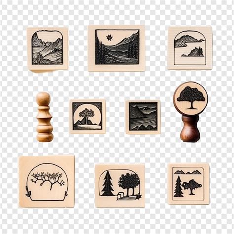 투명 배경에 고립 된 고무 스탬프 무료 Psd 파일