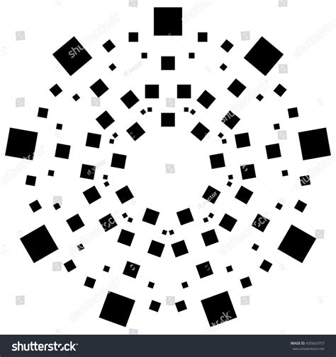 Circular Element Made Squares Squares Rotating Stock Vector Royalty Free 435663757 Shutterstock