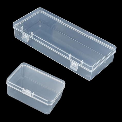 Thintinick Rectangular Mini Clear Plastic Storage