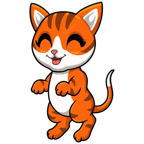Premium Vector Cute Orange Tabby Cat Cartoon