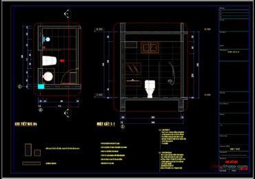 WC Layout Plan And Elevations Details AutoCAD Drawing Download