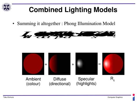 PPT - Local Illumination and Shading PowerPoint Presentation, free ...