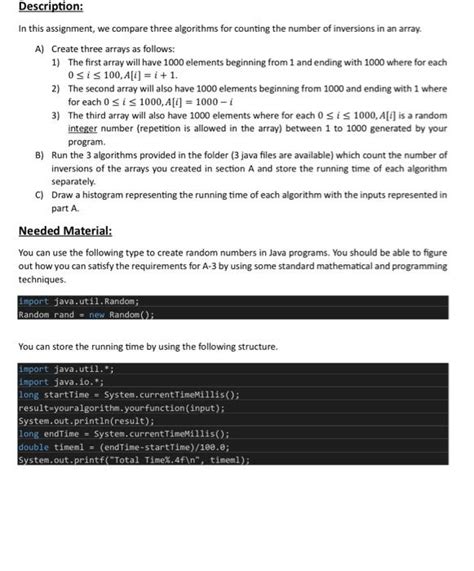 Solved In This Assignment We Compare Three Algorithms For