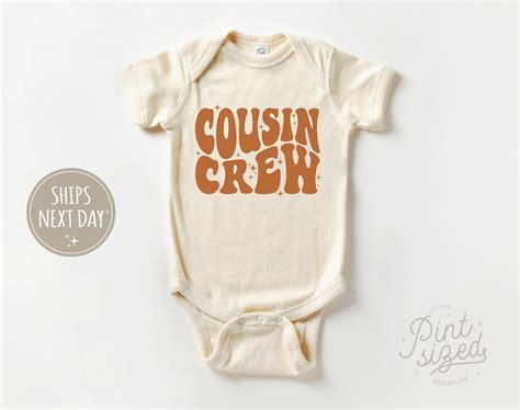 Bella Canvas With Cousin Crew Boho Retro Cute Cousin Cute Baby Boy Or Girl Bodysuit Gift