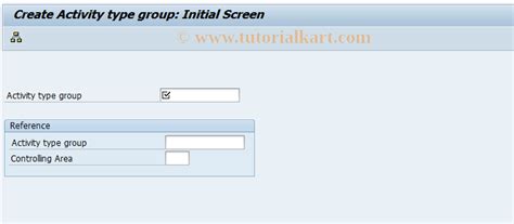 KLH SAP Tcode Create Activity Type Group