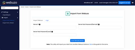 Import From Webuzo Webuzo