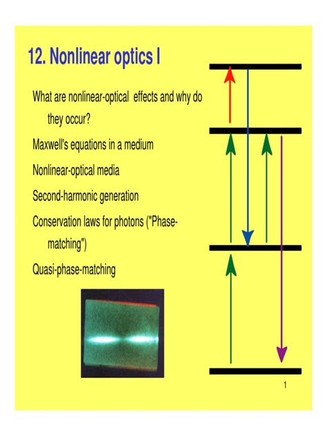 Non Linear Optics Pdf Nonlinear Optics Waves