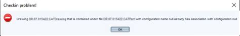 Checkin Problem Drawing Name That Is Contained Under File Name With Configuration Name