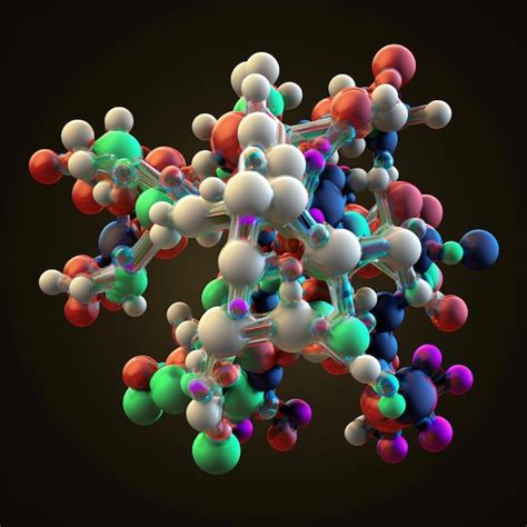 Premium AI Image | A close up of a molecular structure with the word ...